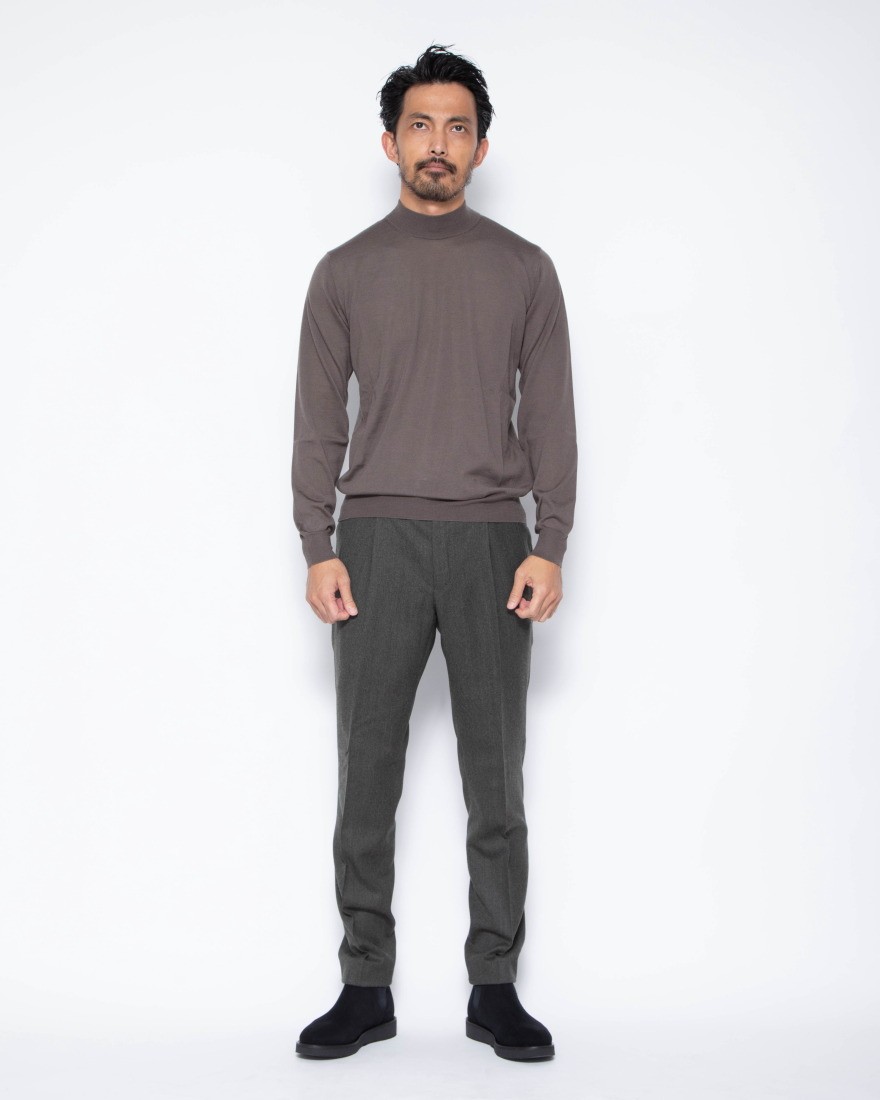 18G カシミヤ混シルクウール モックネック ニット|FILIPPO DE 18G カシミヤ混シルクウール モックネック ニット|FILIPPO DE